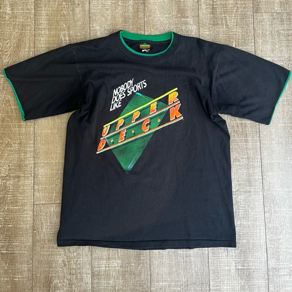 Vintage | Shirts | Vintage 98s Upper Deck Sports Card Trading Shirt ...
